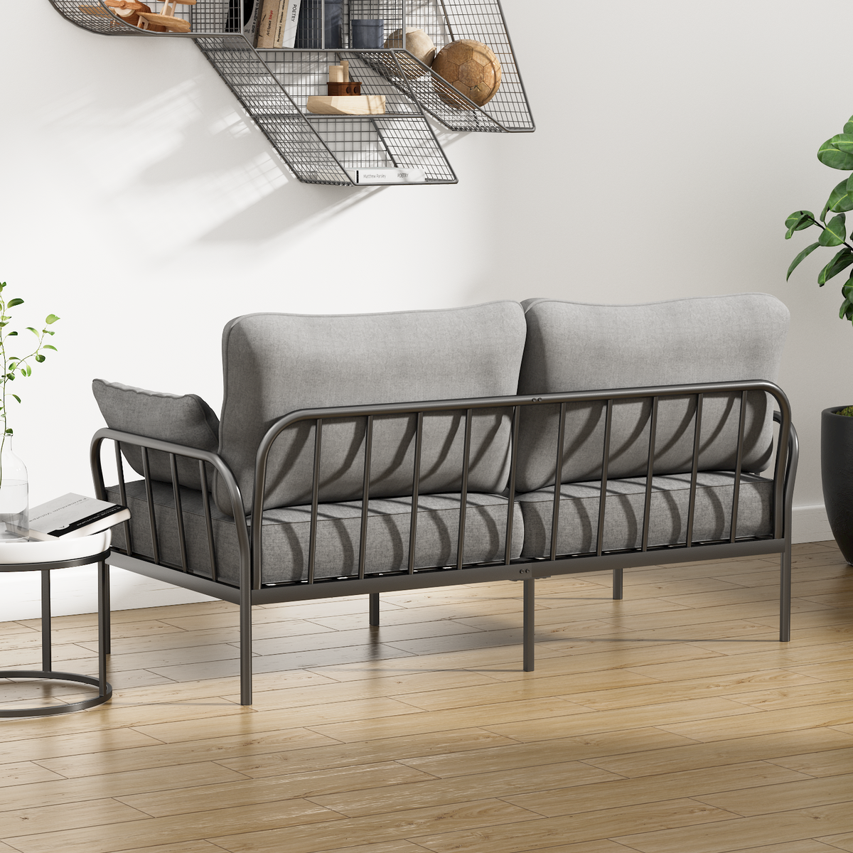 Metal frame loveseat store